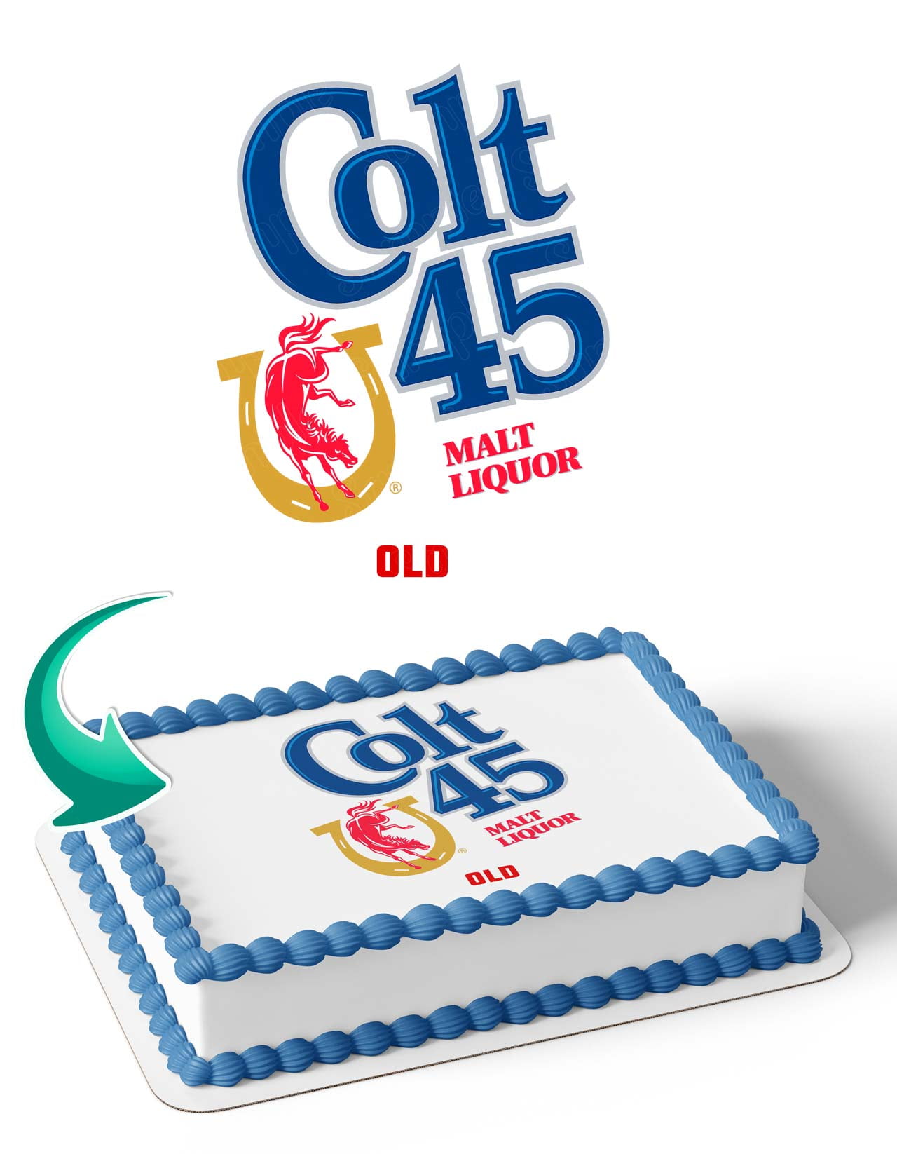 Colt 45 Beer Edible Image Cake Topper Personalized Birthday Sheet Decal ...