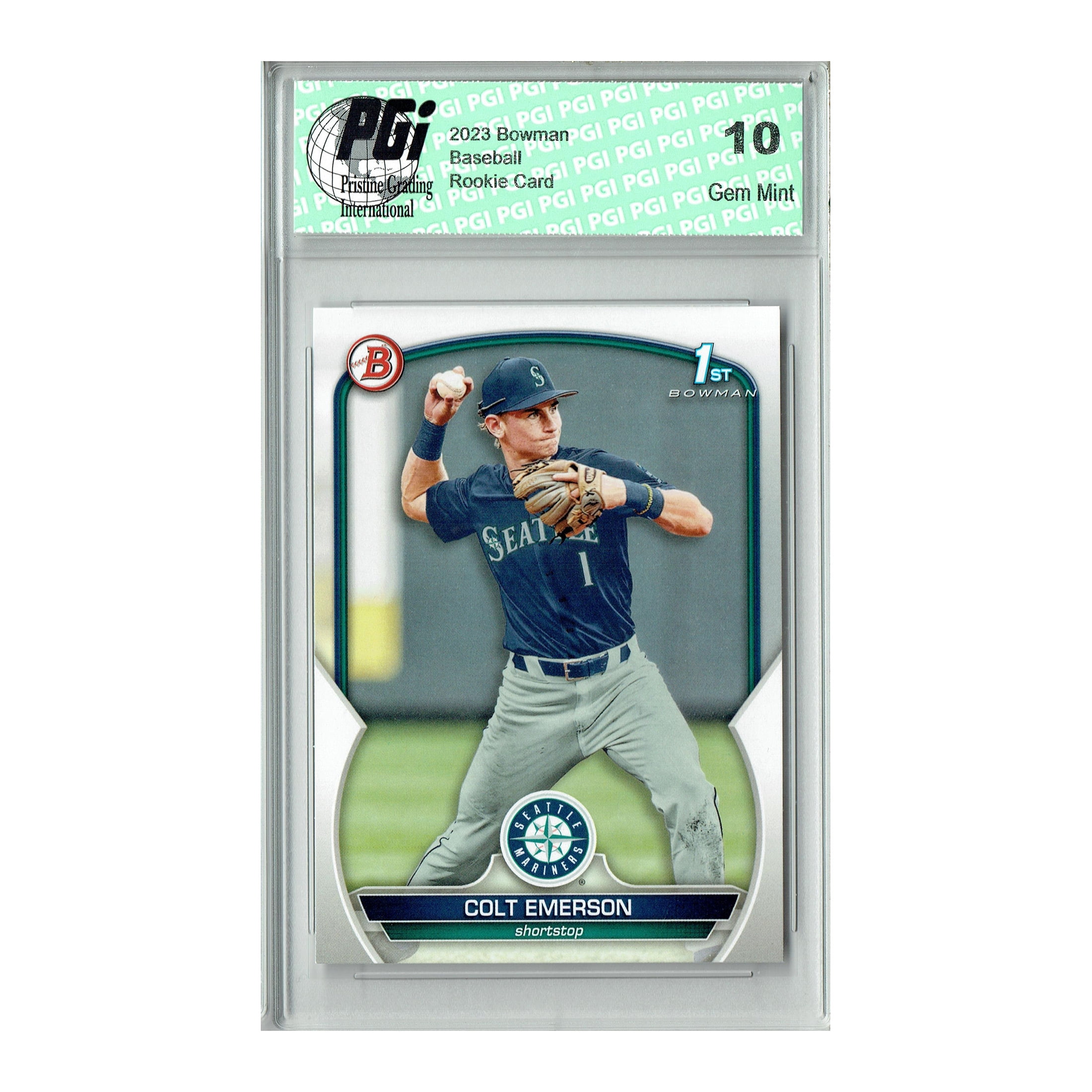 Colt Emerson 2023 1st Bowman #BD42 Seattle Mariners Rookie Card PGI 10 ...