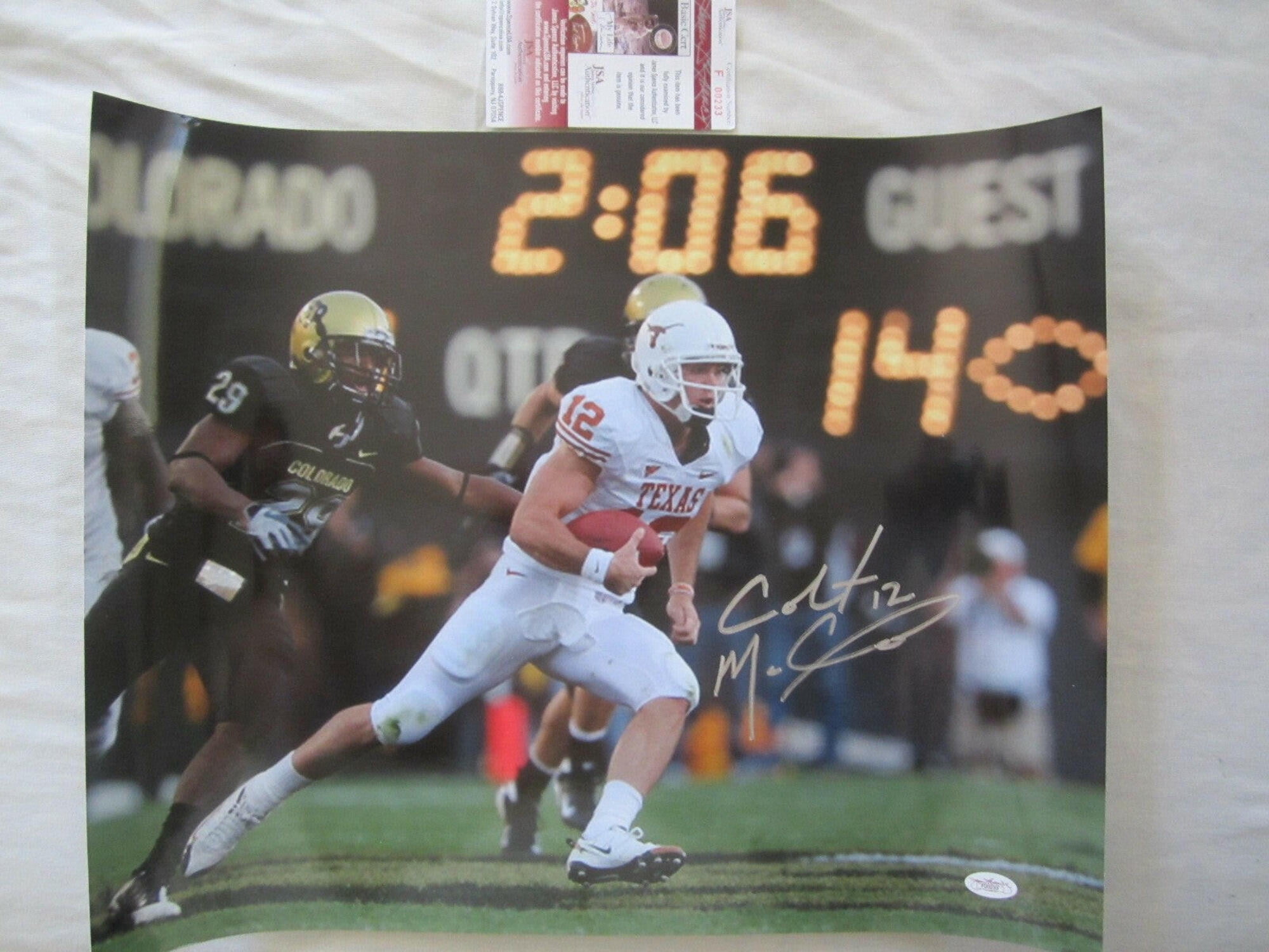 Colt McCoy autographed Texas Longhorns 16x20 poster size photo JSA ...