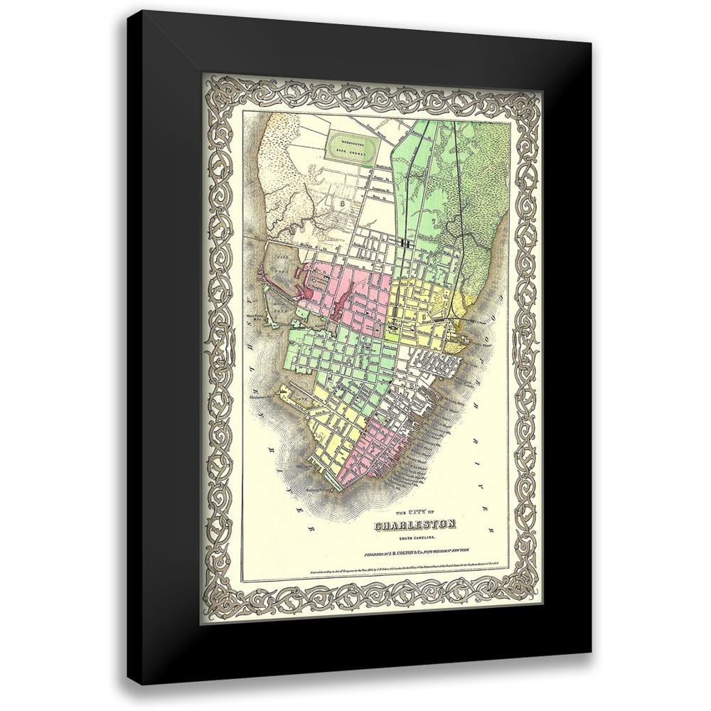 Colton 11x14 Black Modern Framed Museum Art Print Titled - Charleston ...