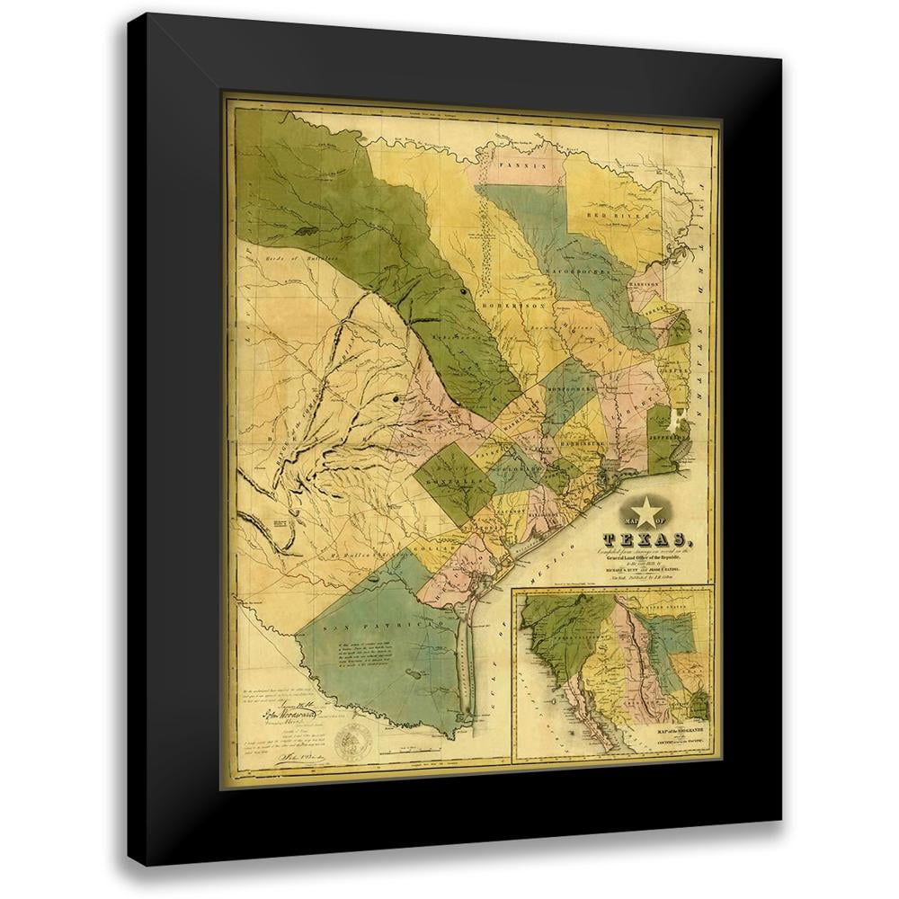 Colton 12x14 Black Modern Framed Museum Art Print Titled - Texas ...
