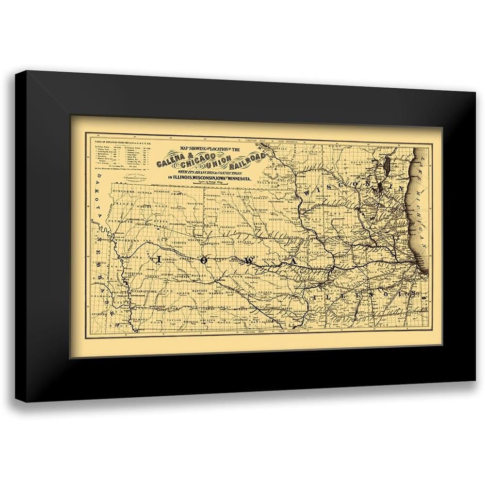 Colton 14x10 Black Modern Framed Museum Art Print Titled - Galena and ...