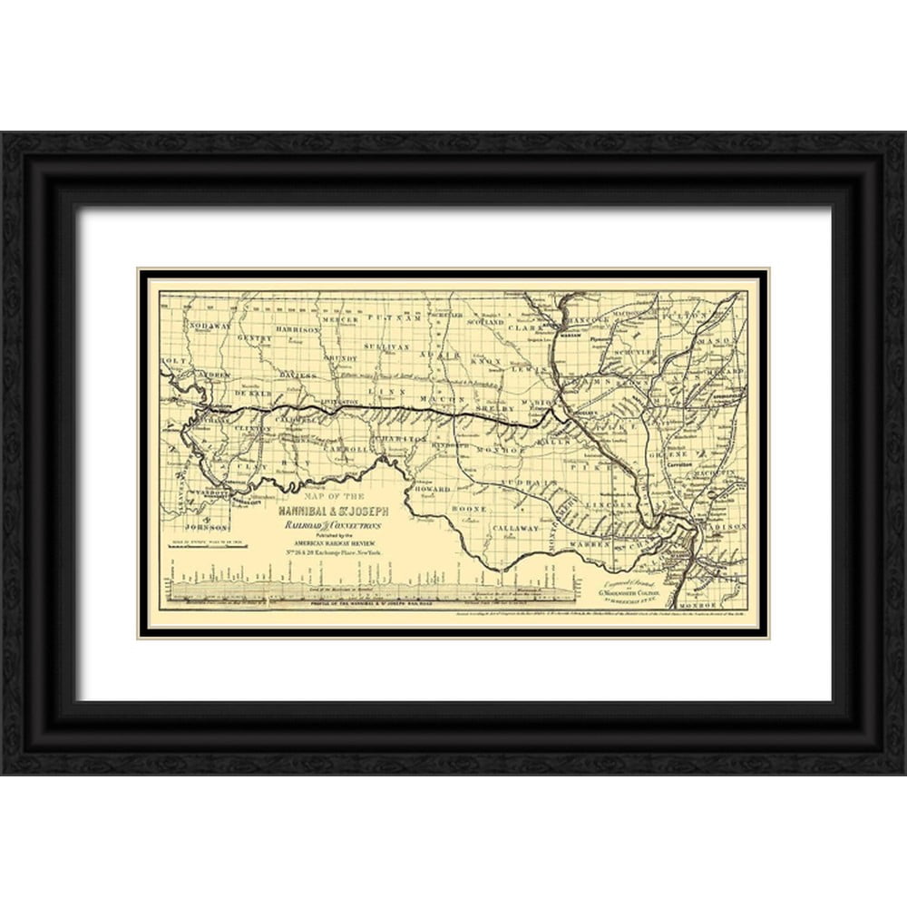 Colton 14x10 Black Ornate Wood Framed with Double Matting Museum Art ...