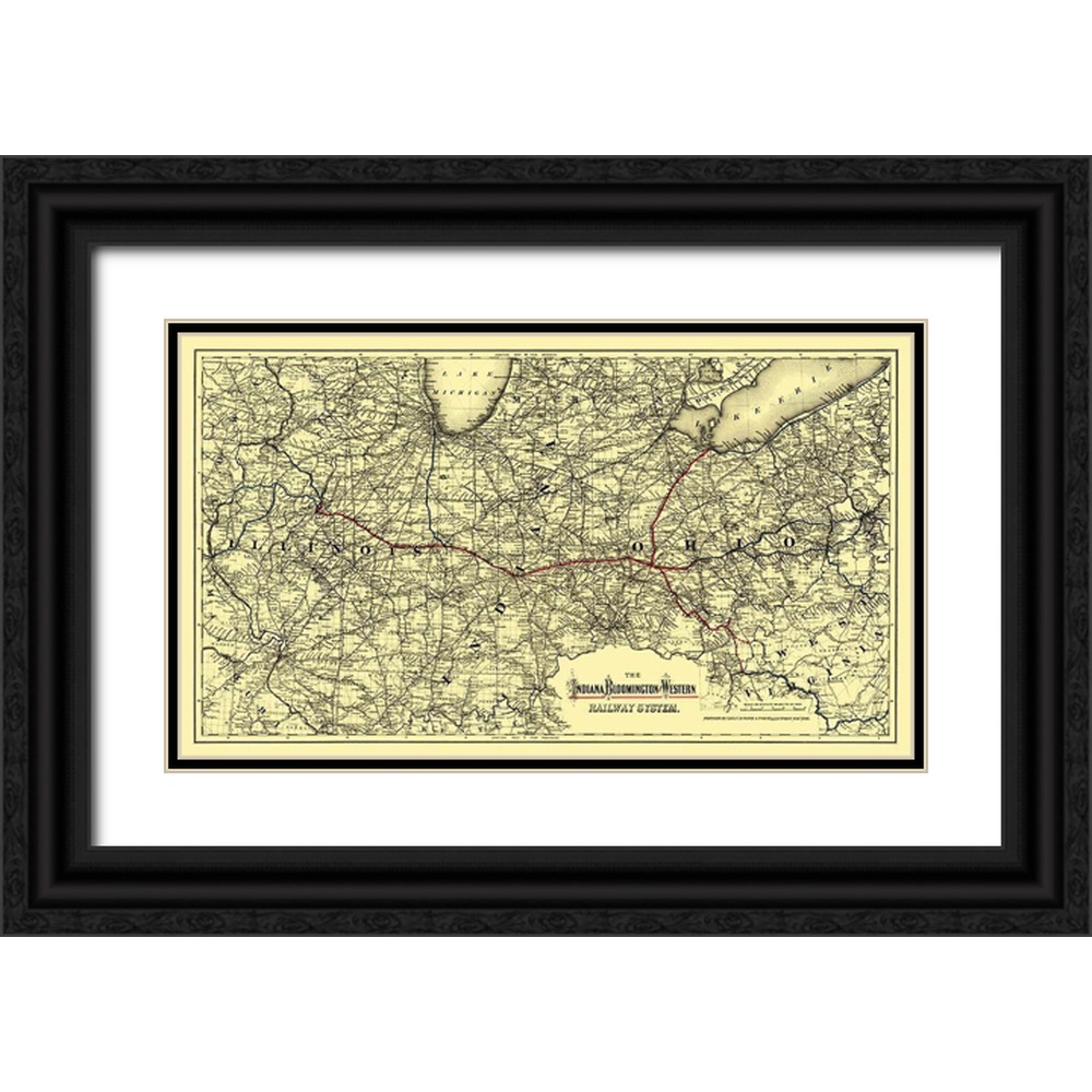 Colton 14x10 Black Ornate Wood Framed with Double Matting Museum Art ...