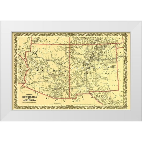 Colton 14x11 White Modern Wood Framed Museum Art Print Titled - Arizona ...