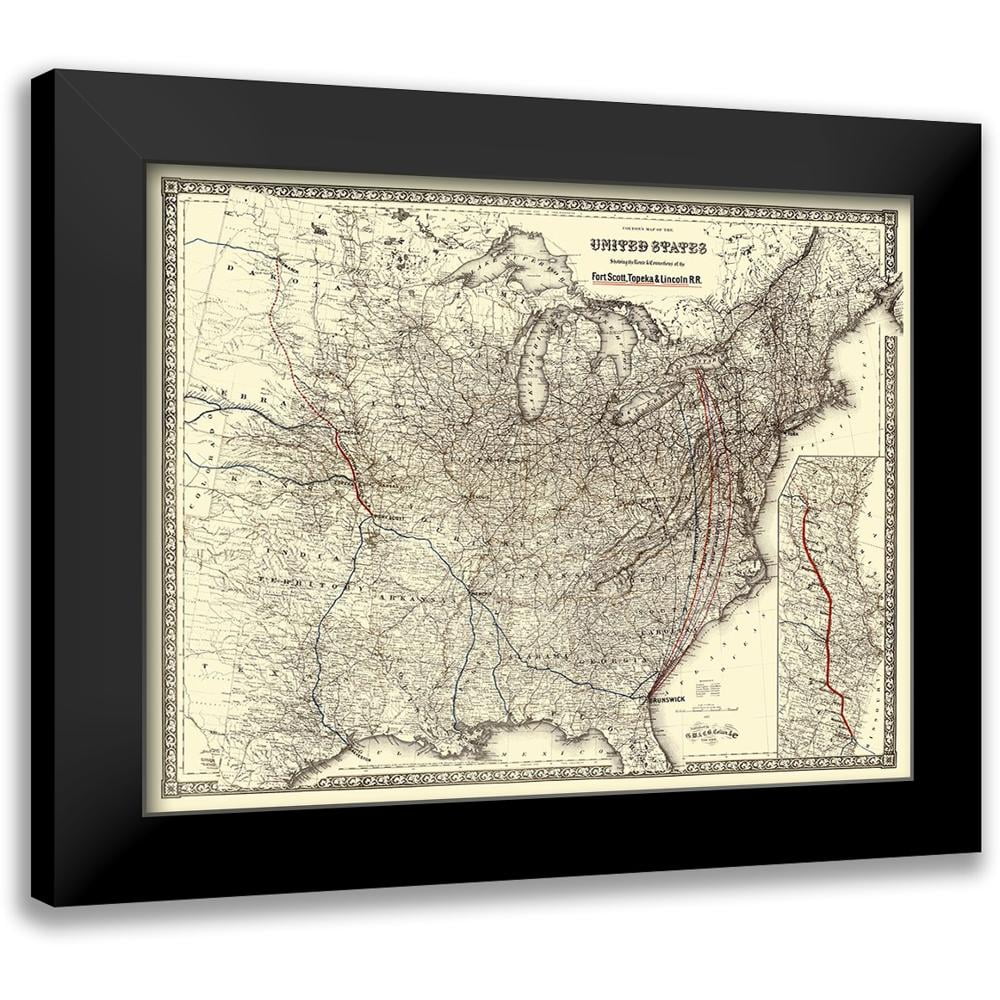 Colton 14x12 Black Modern Framed Museum Art Print Titled - Fort Scott ...