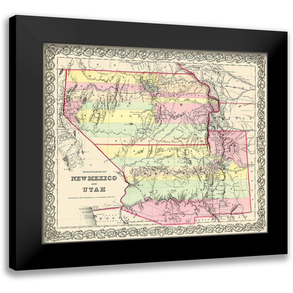 Colton 14x12 Black Modern Framed Museum Art Print Titled - New Mexico ...