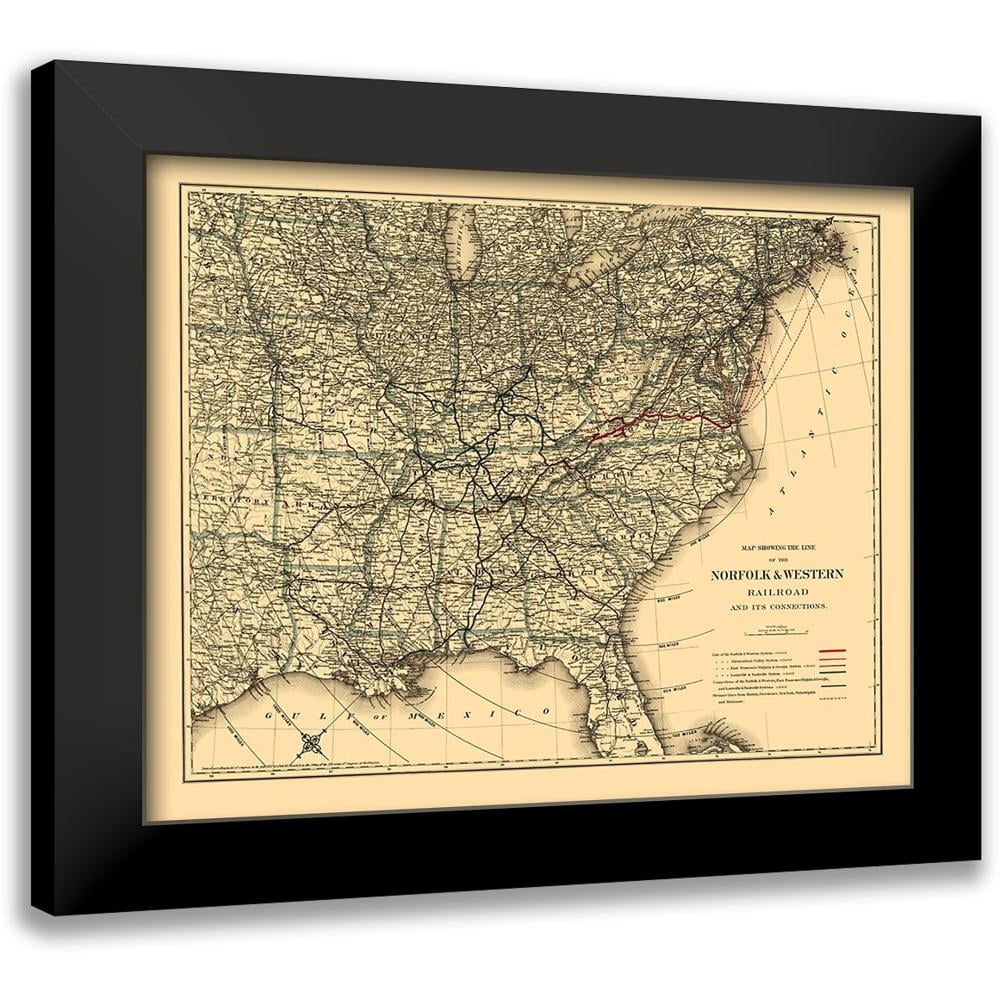 Colton 14x12 Black Modern Framed Museum Art Print Titled - Norfolk and ...