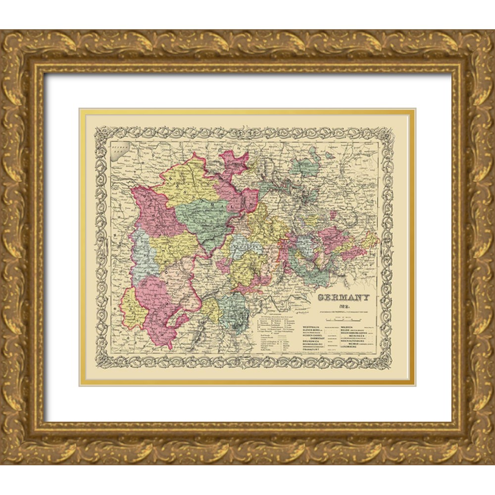 Colton 14x12 Gold Ornate Wood Framed with Double Matting Museum Art ...