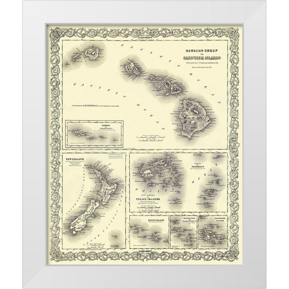 Colton 15x17 White Modern Wood Framed Museum Art Print Titled - Hawaii ...