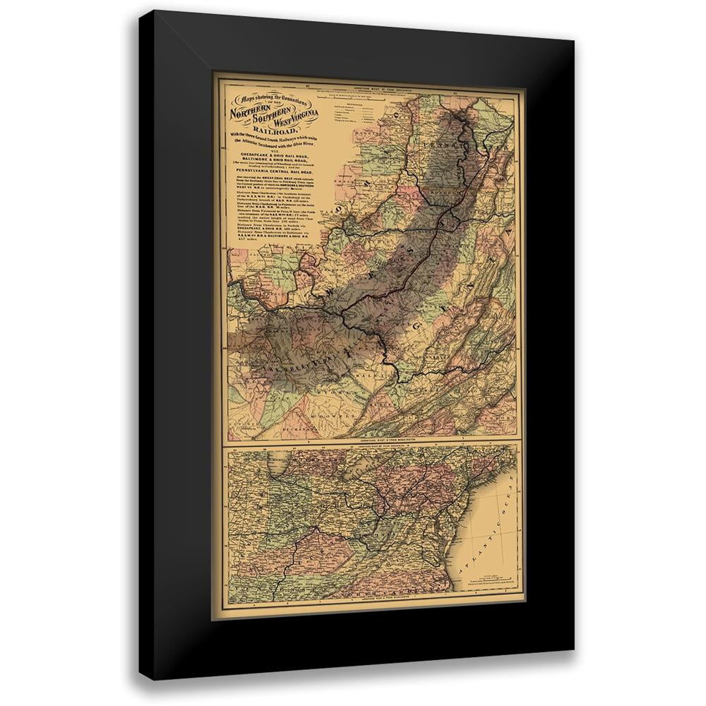 Colton 16x24 Black Modern Framed Museum Art Print Titled - Northern and ...