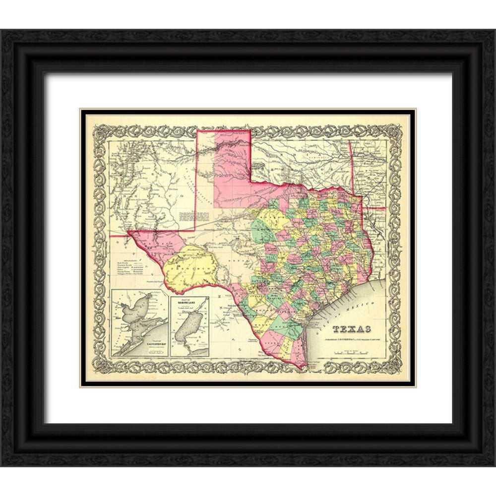 Colton 17x15 Black Ornate Wood Framed with Double Matting Museum Art ...