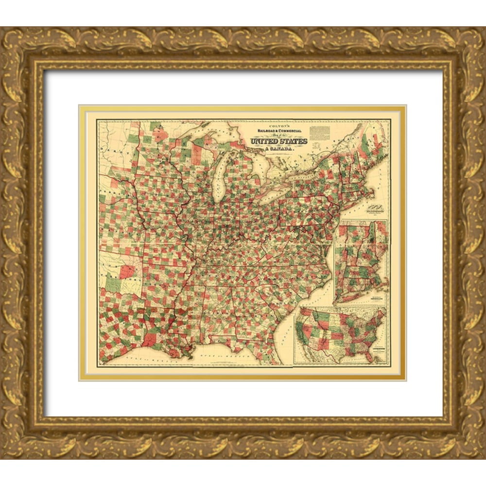 Colton 17x15 Gold Ornate Wood Framed with Double Matting Museum Art ...