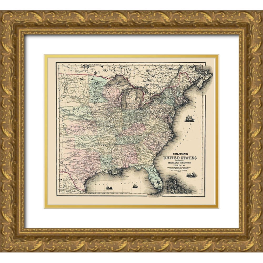 Colton 17x15 Gold Ornate Wood Framed with Double Matting Museum Art ...
