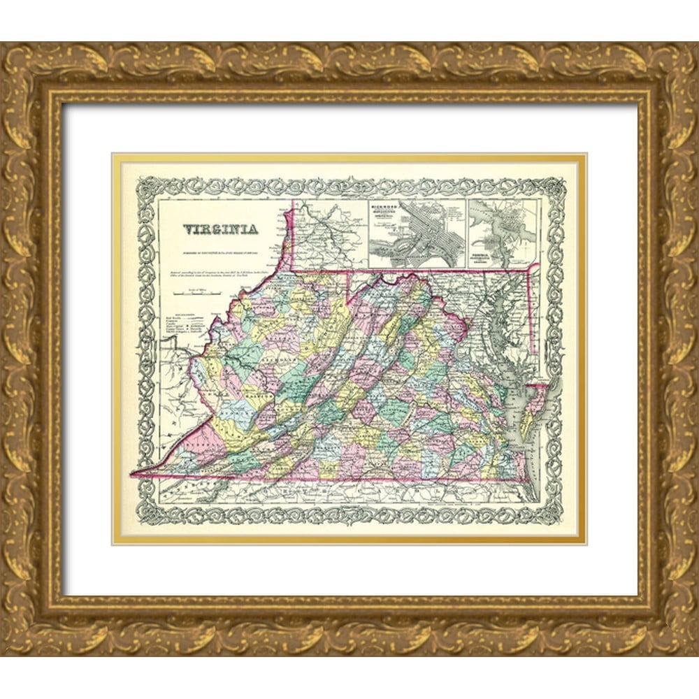 Colton 17x15 Gold Ornate Wood Framed with Double Matting Museum Art ...