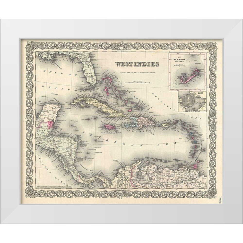 Colton 17x15 White Modern Wood Framed Museum Art Print Titled - 1855 ...