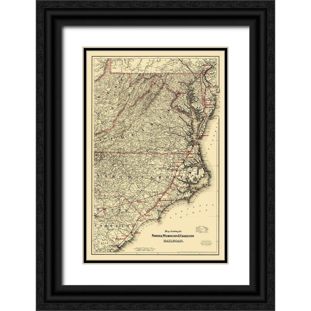Colton 17x24 Black Ornate Wood Framed with Double Matting Museum Art ...
