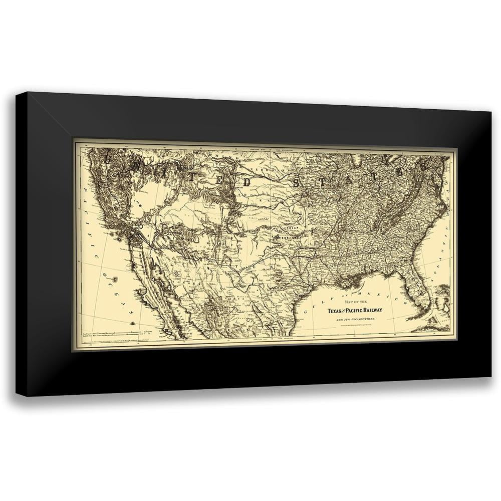 Colton 18x11 Black Modern Framed Museum Art Print Titled - Texas and ...