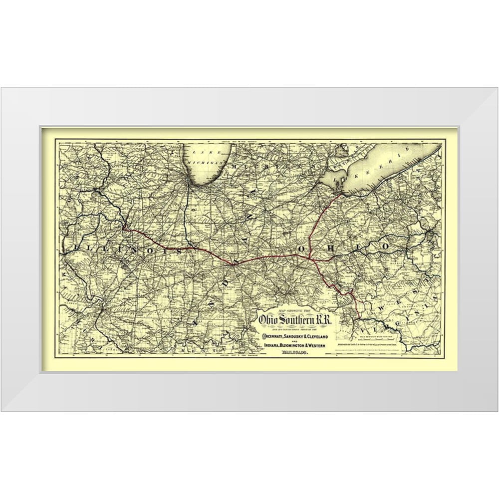 Colton 18x12 White Modern Wood Framed Museum Art Print Titled - Ohio ...