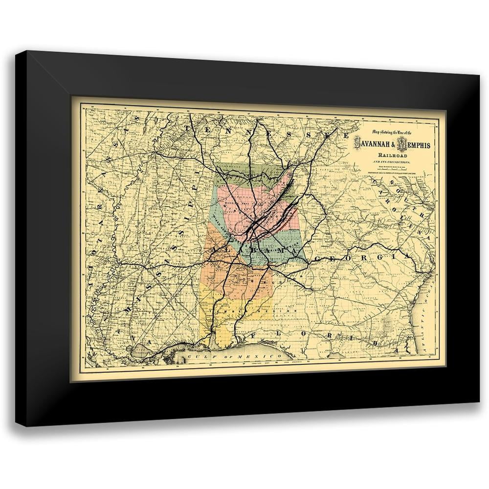 Colton 18x14 Black Modern Framed Museum Art Print Titled - Savannah and ...