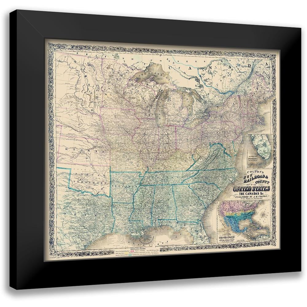 Colton 23x20 Black Modern Framed Museum Art Print Titled - United ...