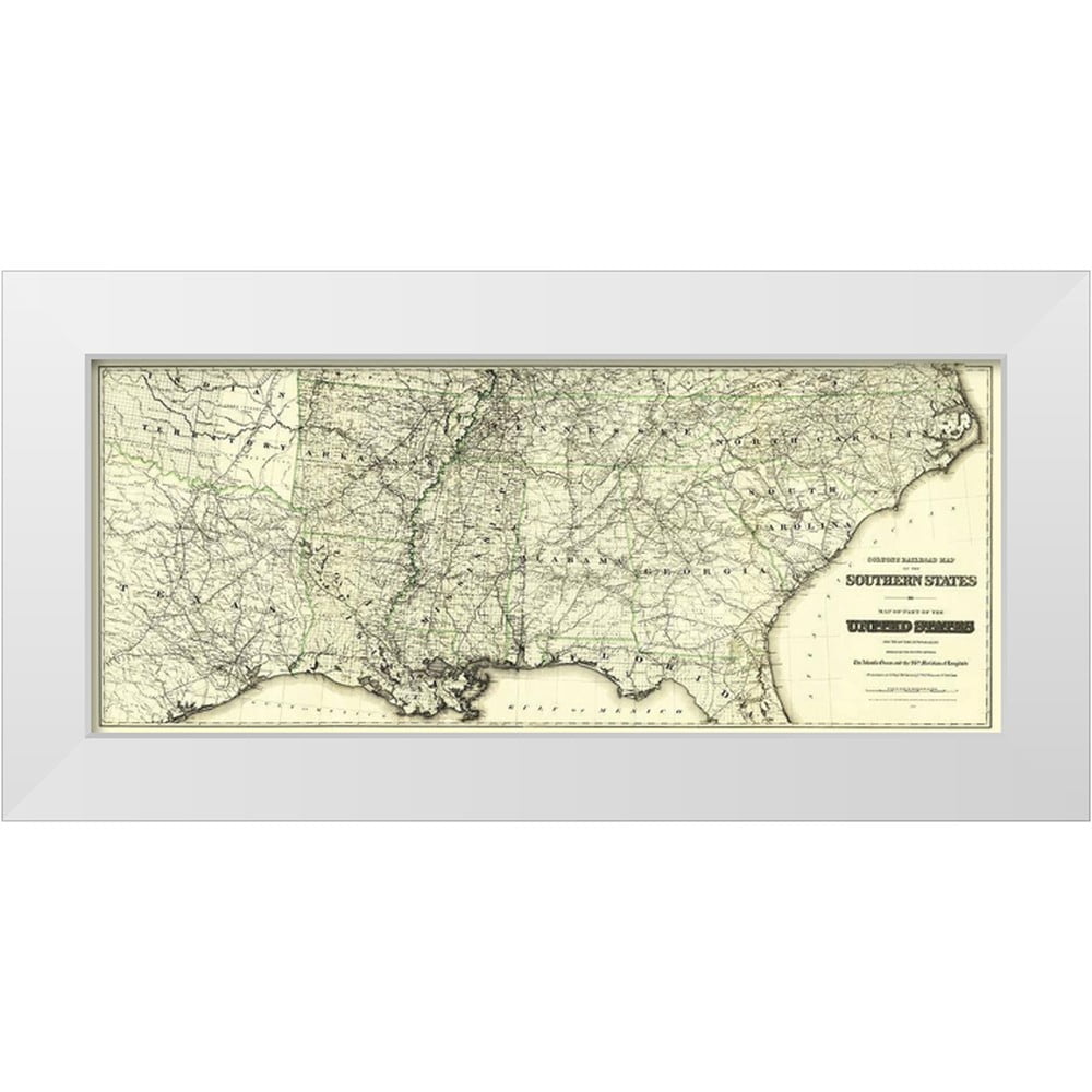 Colton 24x12 White Modern Wood Framed Museum Art Print Titled - United ...