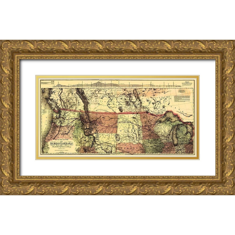 Colton 24x14 Gold Ornate Wood Framed with Double Matting Museum Art ...