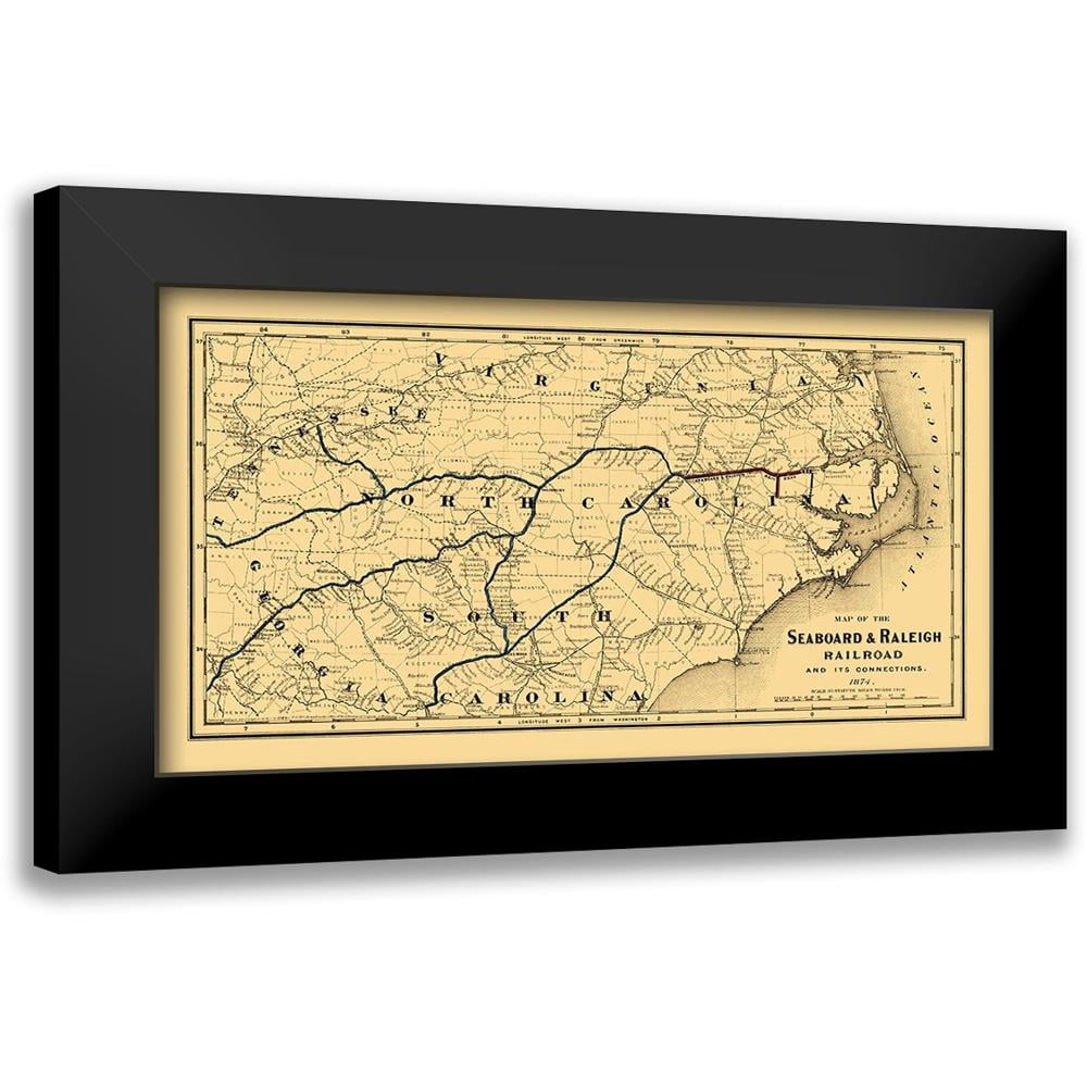 Colton 24x15 Black Modern Framed Museum Art Print Titled - Seaboard and ...