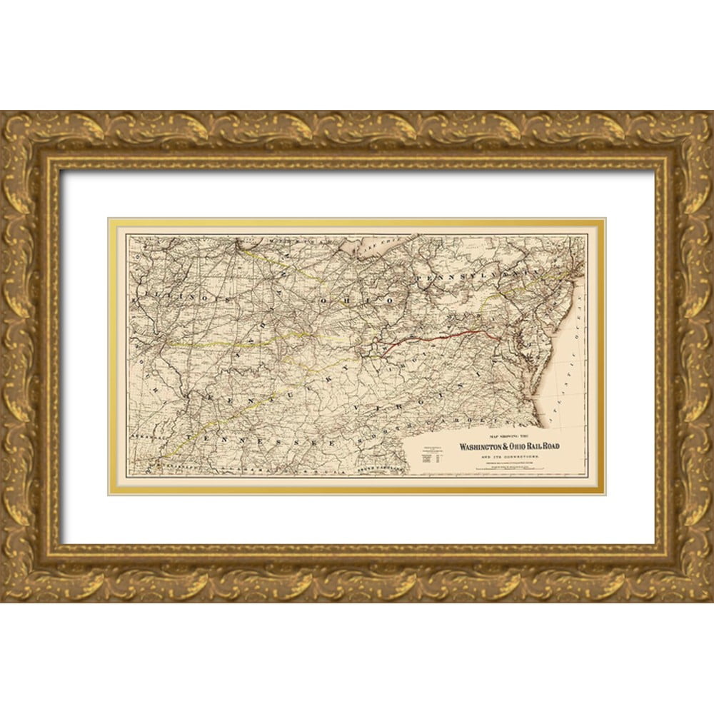 Colton 24x15 Gold Ornate Wood Framed with Double Matting Museum Art ...