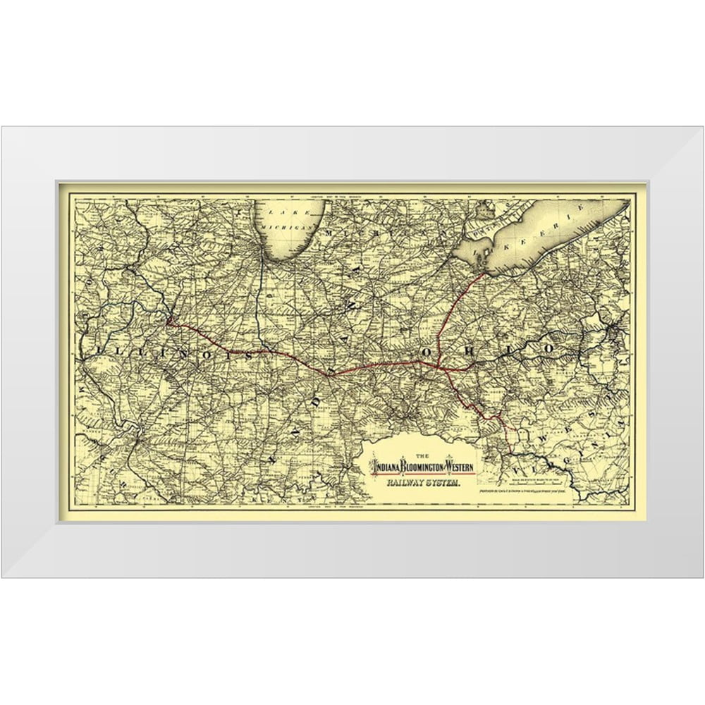 Colton 24x16 White Modern Wood Framed Museum Art Print Titled - Indiana ...