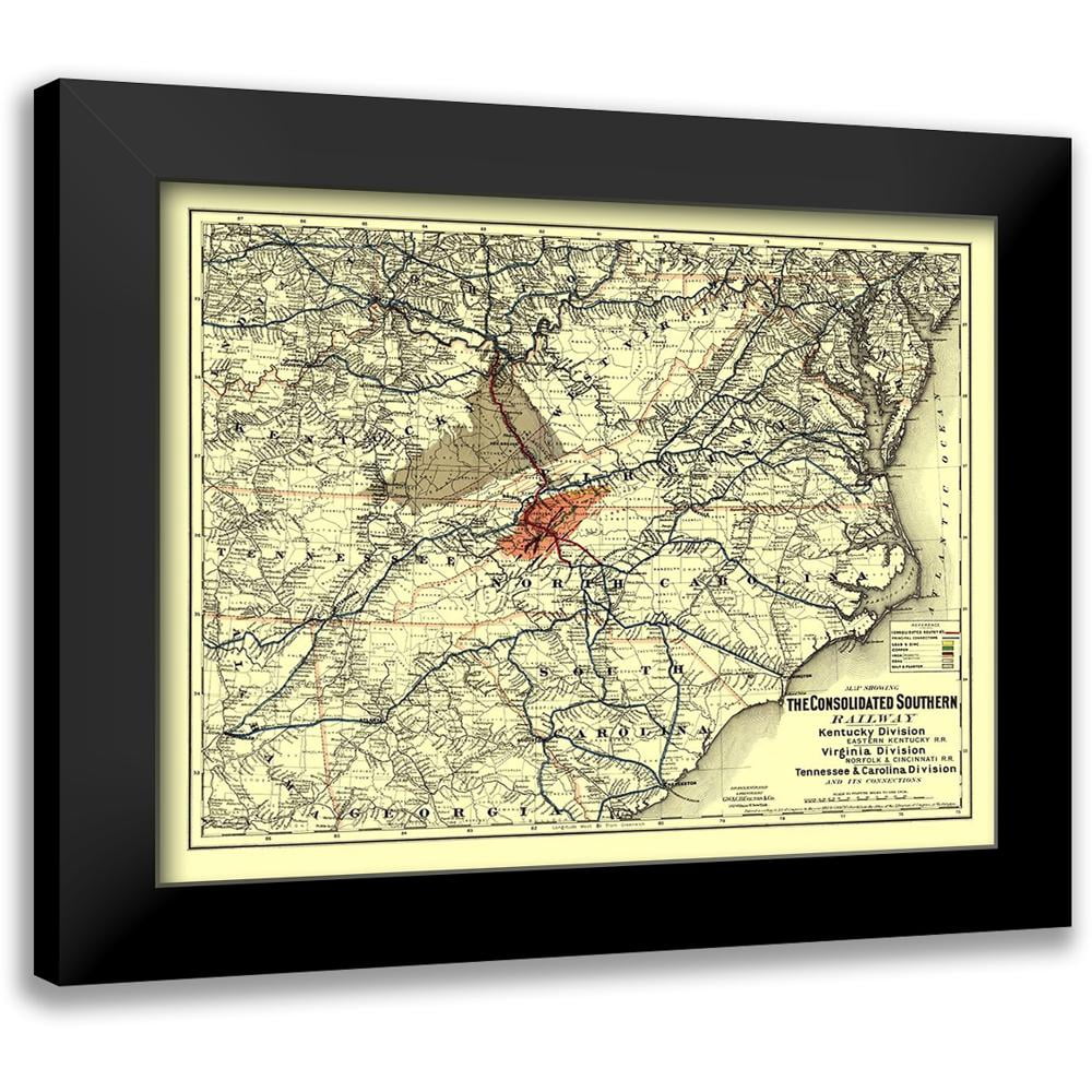 Colton 24x19 Black Modern Framed Museum Art Print Titled - Norfolk and ...