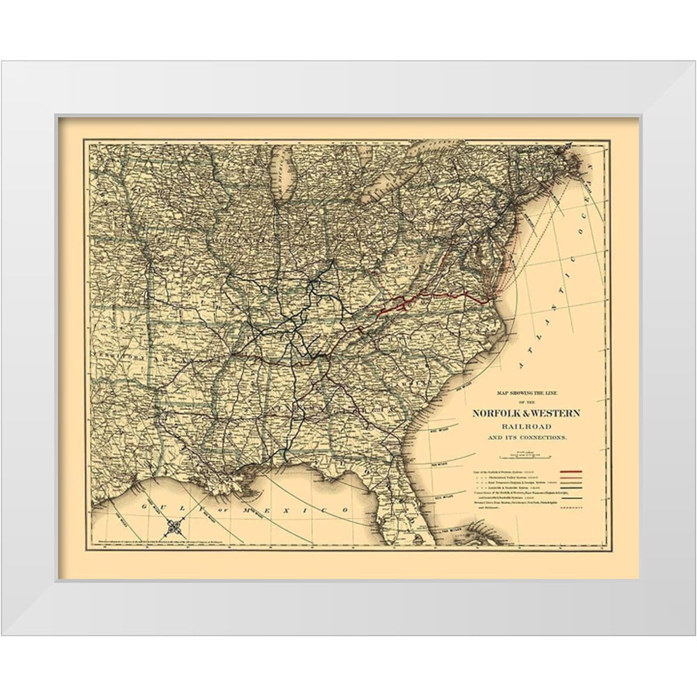Colton 24x20 White Modern Wood Framed Museum Art Print Titled - Norfolk ...