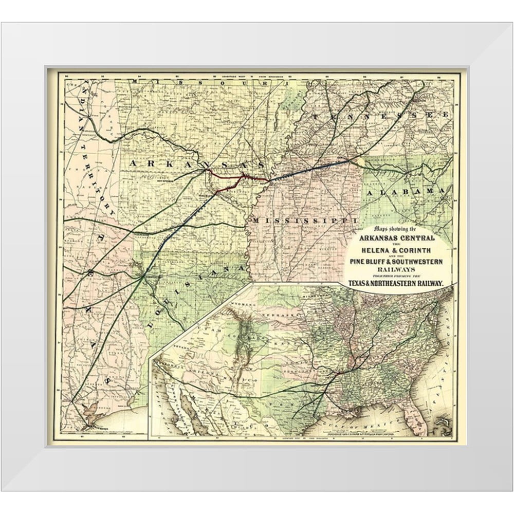 Colton 28x26 White Modern Wood Framed Museum Art Print Titled - Texas ...
