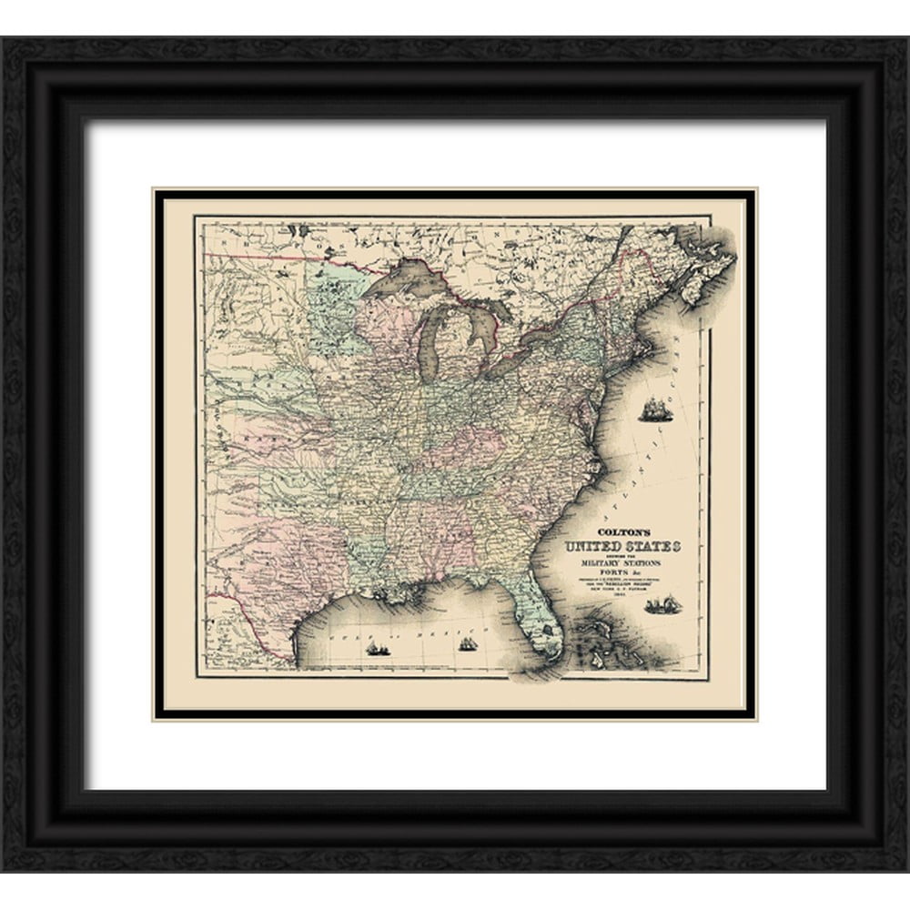 Colton 29x26 Black Ornate Wood Framed with Double Matting Museum Art ...