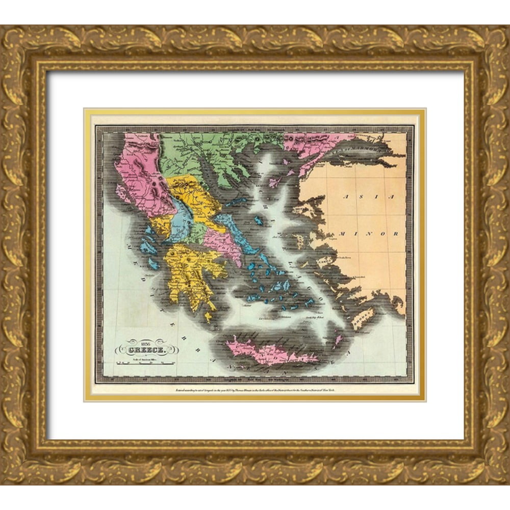 Colton 30x26 Gold Ornate Wood Framed with Double Matting Museum Art ...