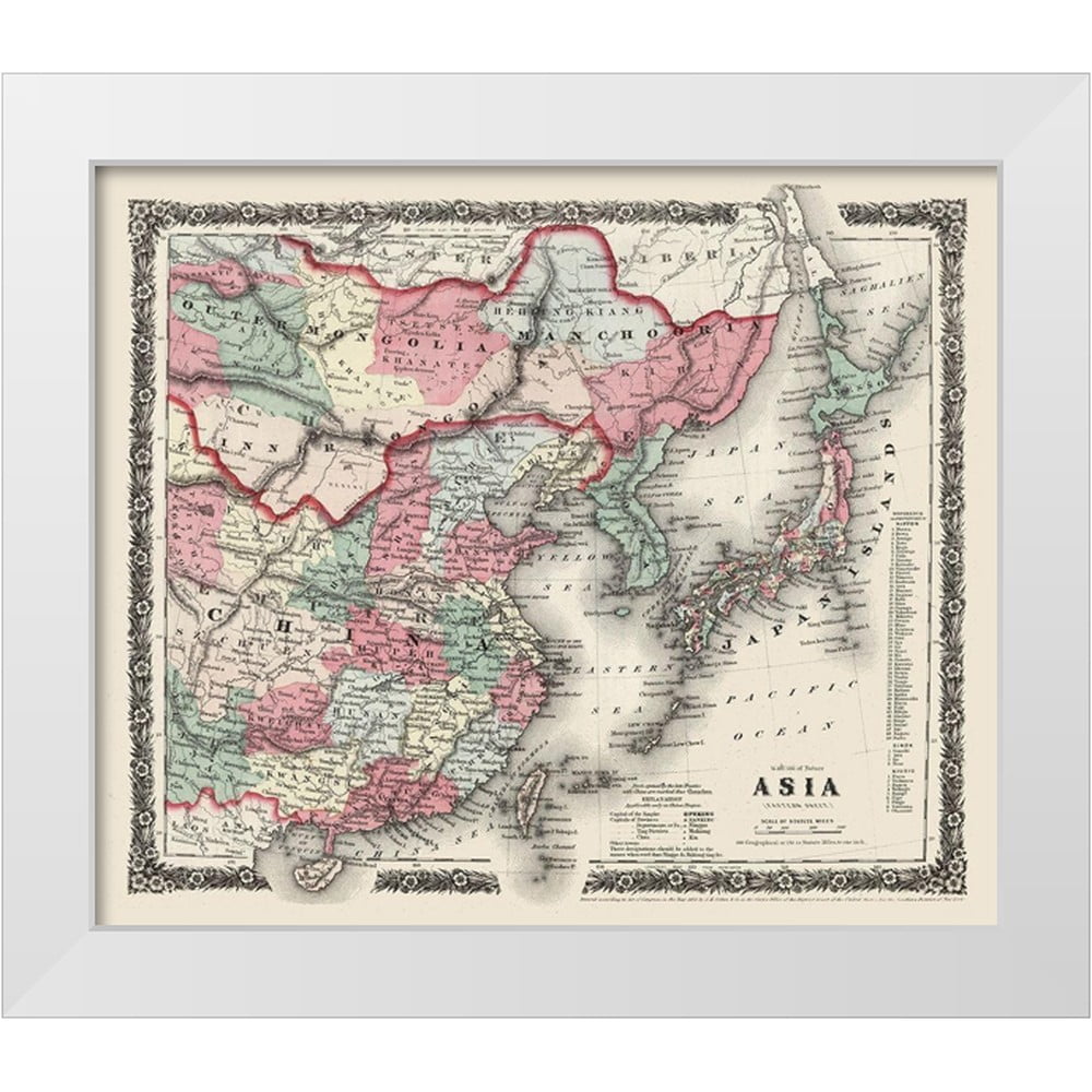 Colton 30x26 White Modern Wood Framed Museum Art Print Titled - Asia ...