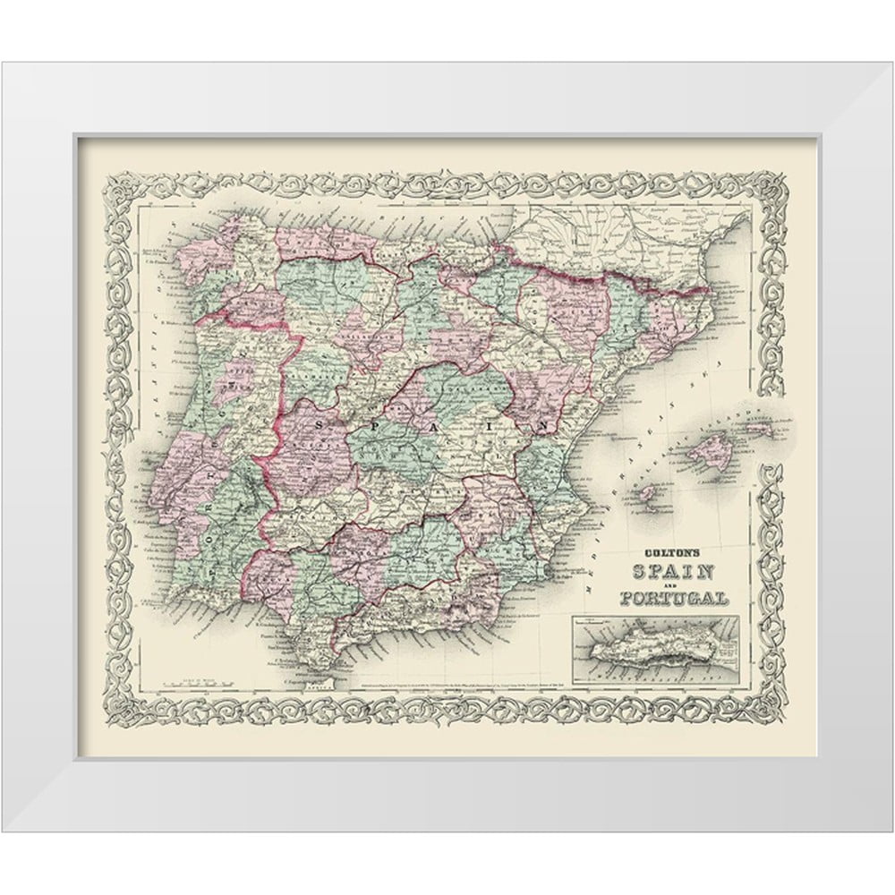 Colton 30x26 White Modern Wood Framed Museum Art Print Titled - Spain ...