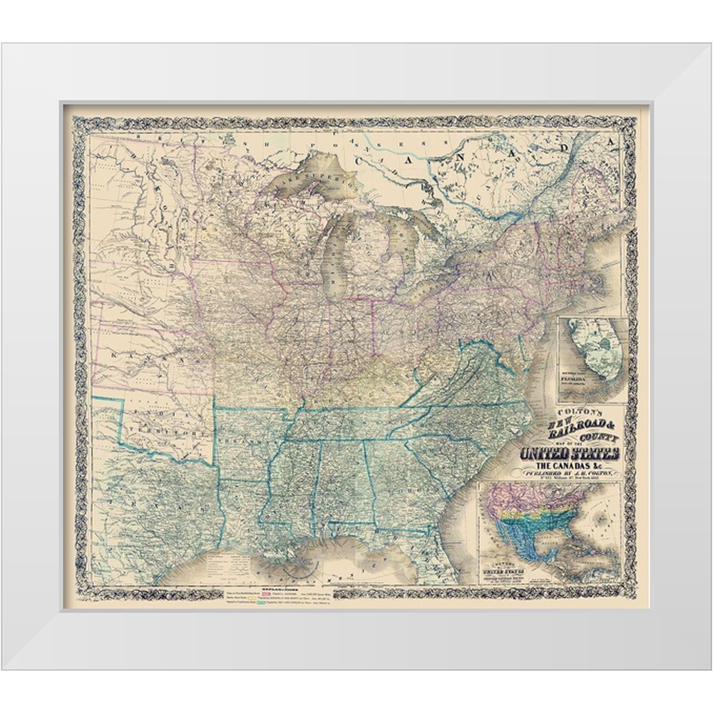 Colton 30x26 White Modern Wood Framed Museum Art Print Titled - United ...