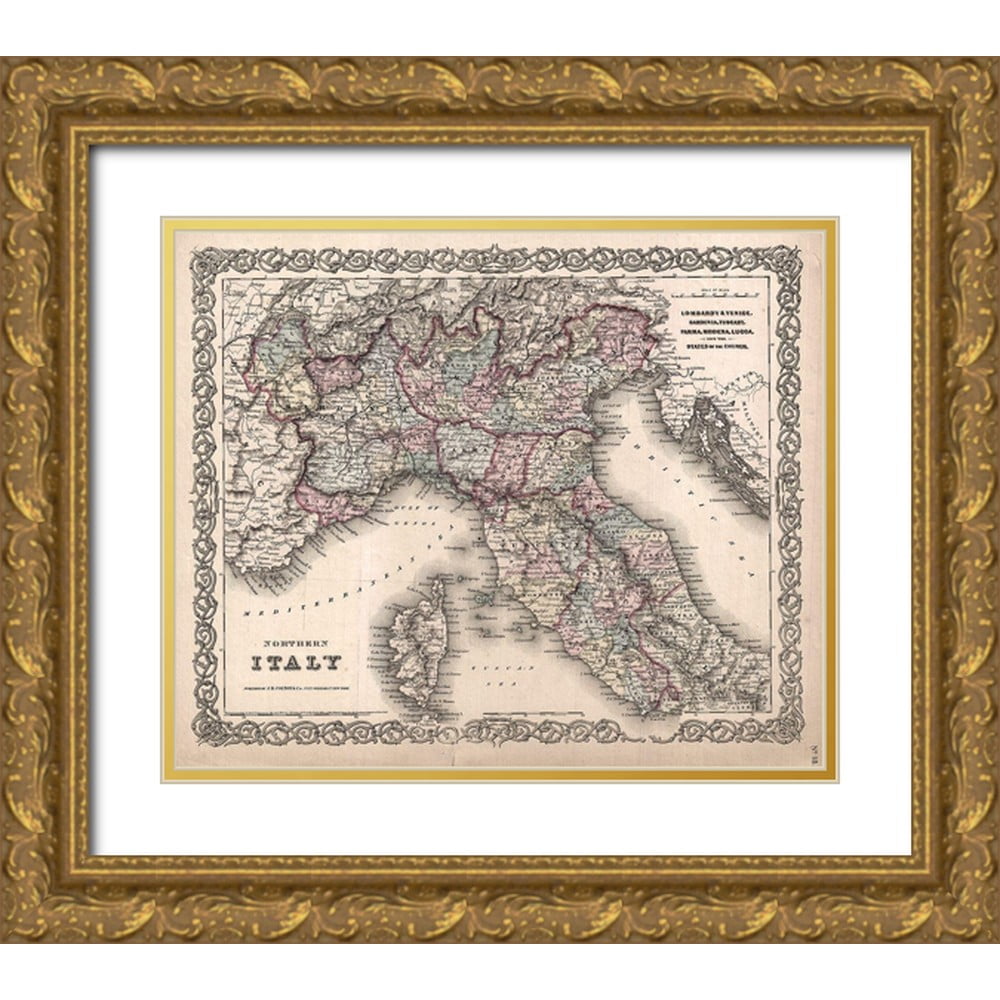 Colton 31x26 Gold Ornate Wood Framed with Double Matting Museum Art ...