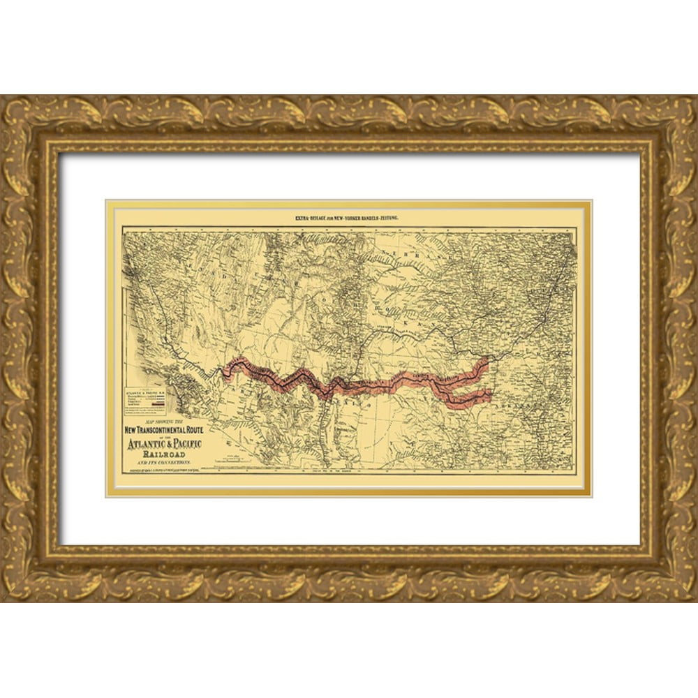 Colton 32x21 Gold Ornate Wood Framed with Double Matting Museum Art ...