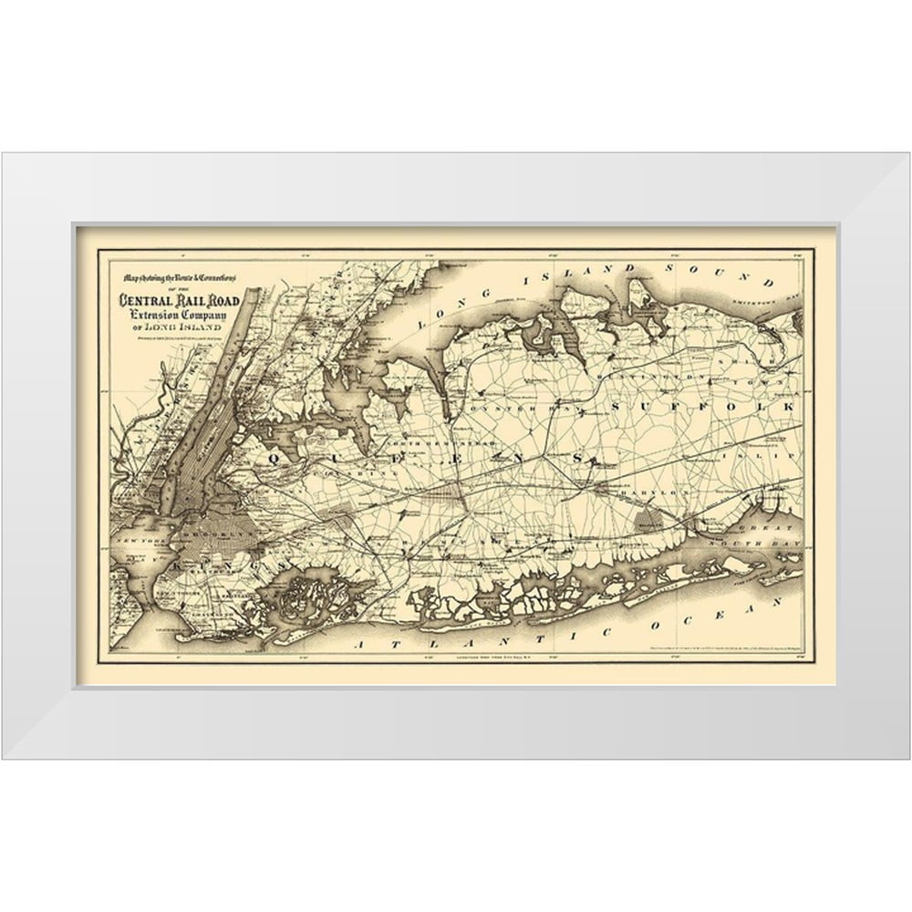 Colton 32x21 White Modern Wood Framed Museum Art Print Titled - Central ...