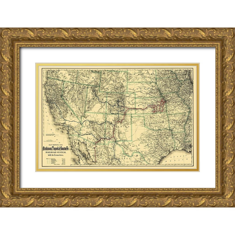 Colton 32x22 Gold Ornate Wood Framed with Double Matting Museum Art ...