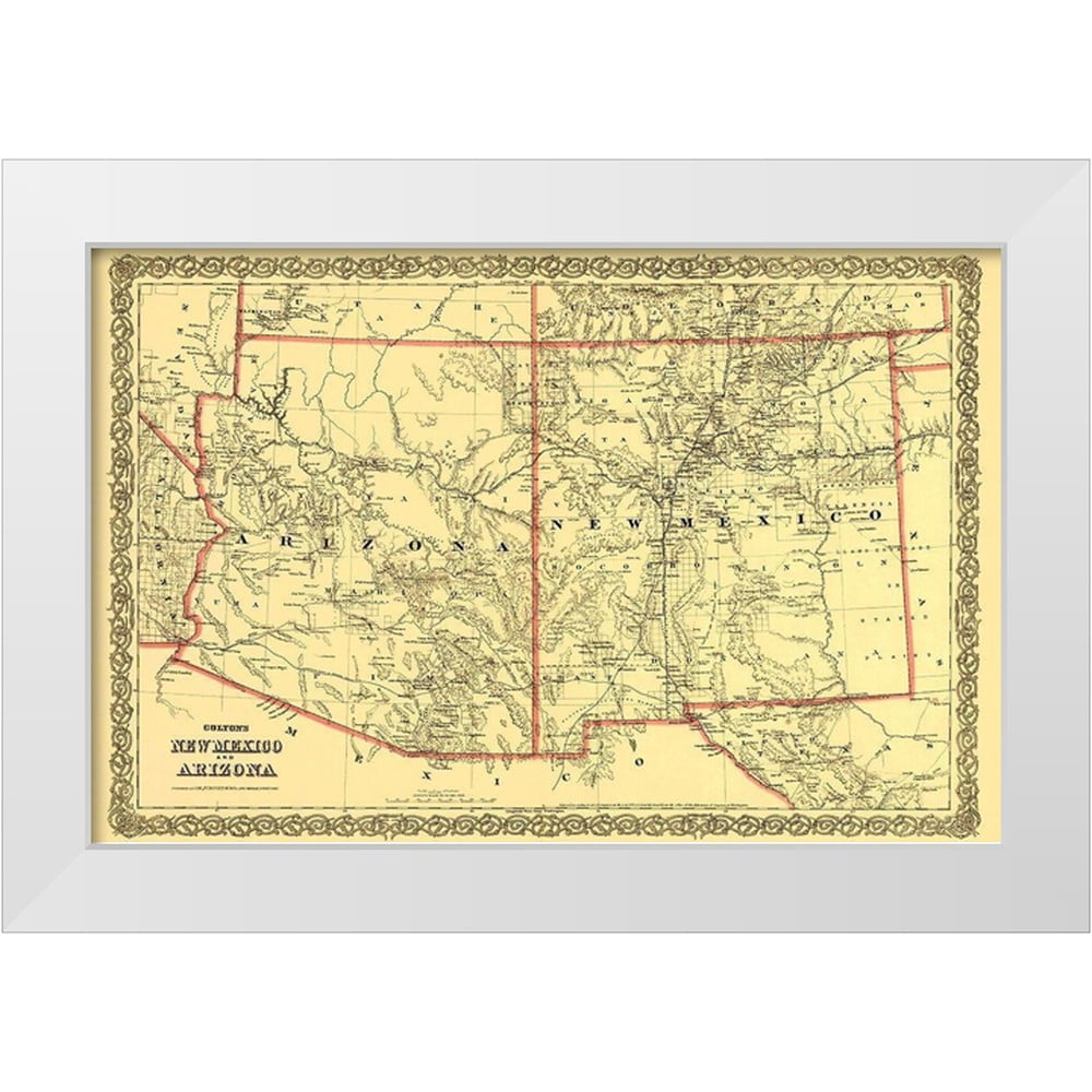 Colton 32x22 White Modern Wood Framed Museum Art Print Titled - Arizona ...