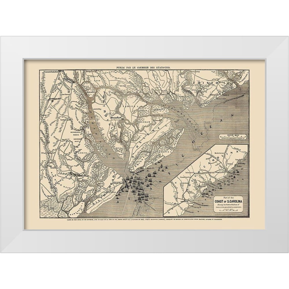 Colton 32x24 White Modern Wood Framed Museum Art Print Titled - South ...