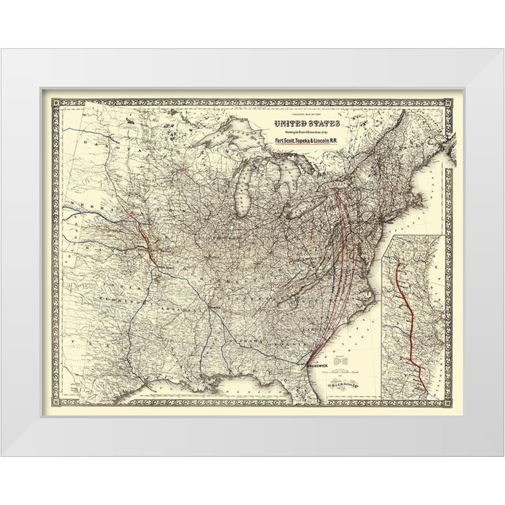 Colton 32x26 White Modern Wood Framed Museum Art Print Titled - Fort ...