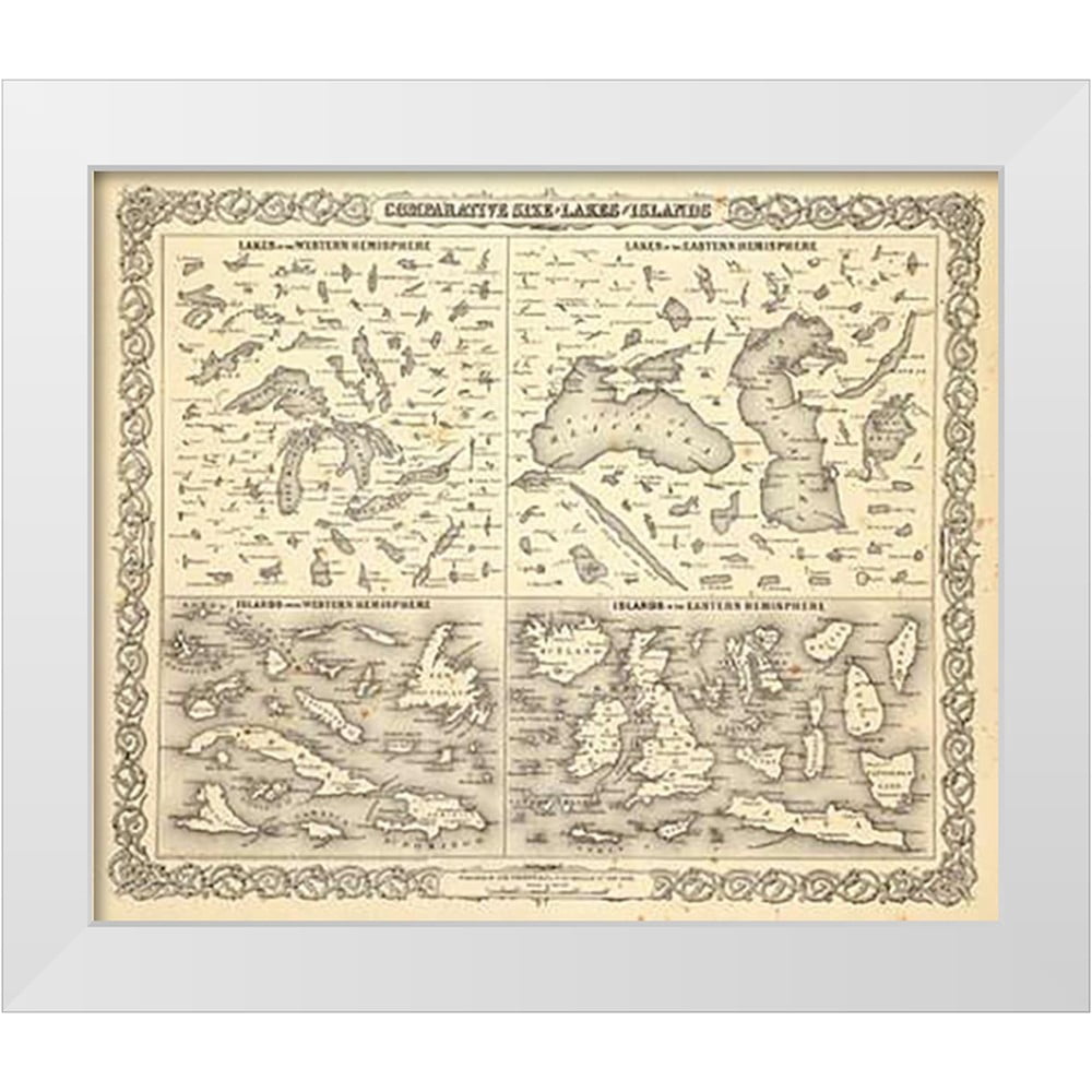 Colton, G.W 17x15 White Modern Wood Framed Museum Art Print Titled ...
