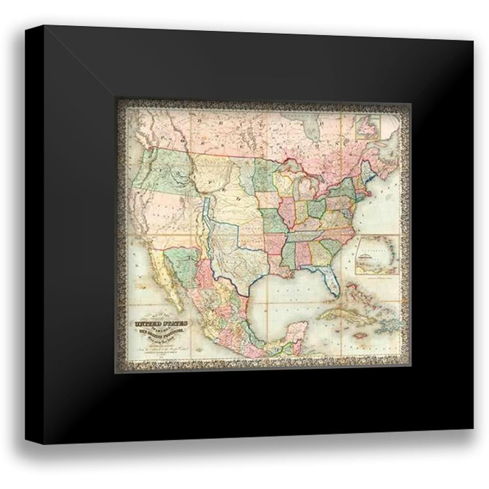 Colton, J. H 16x15 Black Modern Framed Museum Art Print Titled - Map of ...