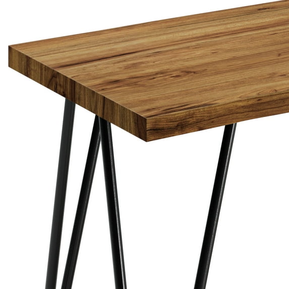 Colton Solid Mango Wood Bench - Rustic Industrial Design, Distressed ...