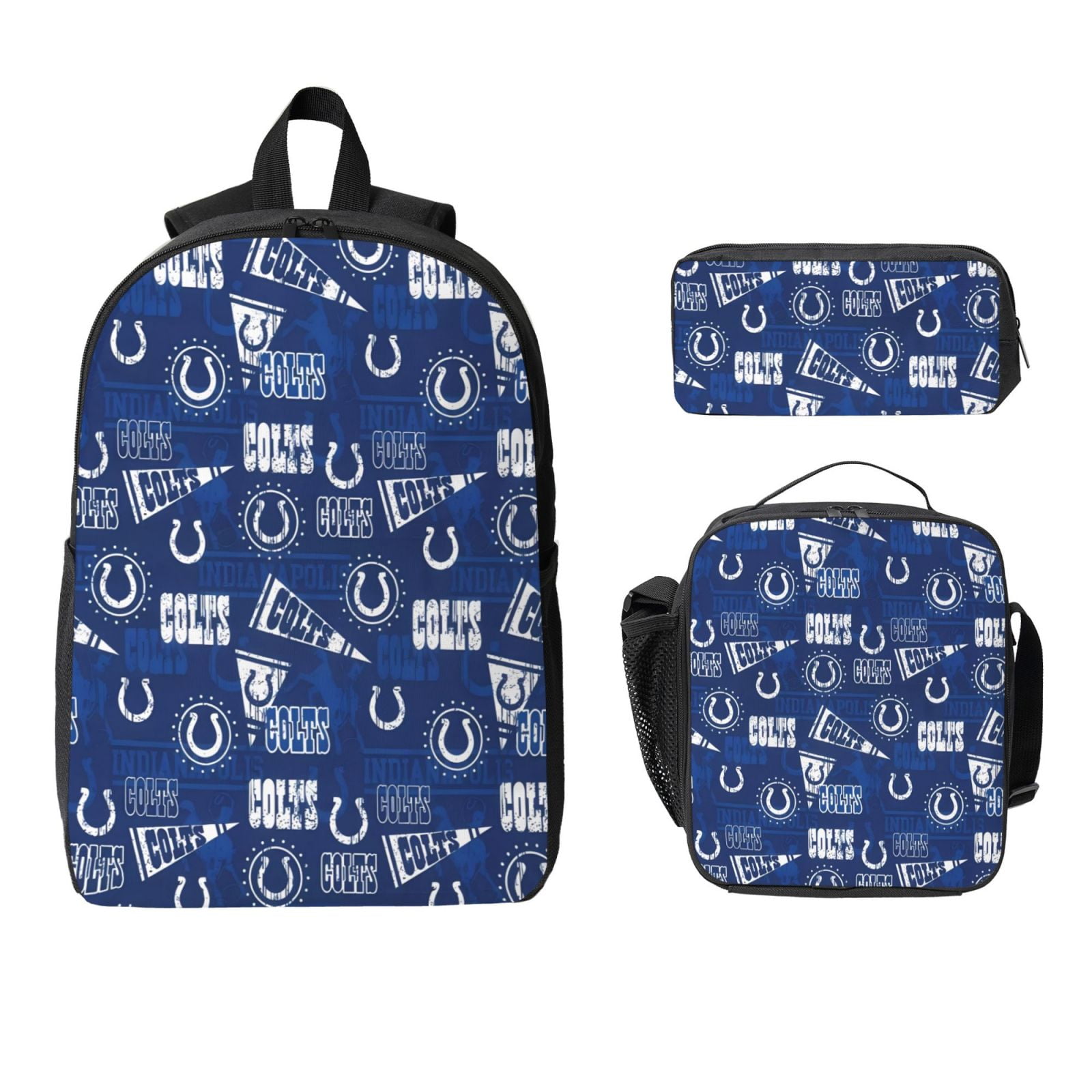 Colts 17-Inch Pencil Case Lunch Bag Three-Piece Set CasualCampus ...
