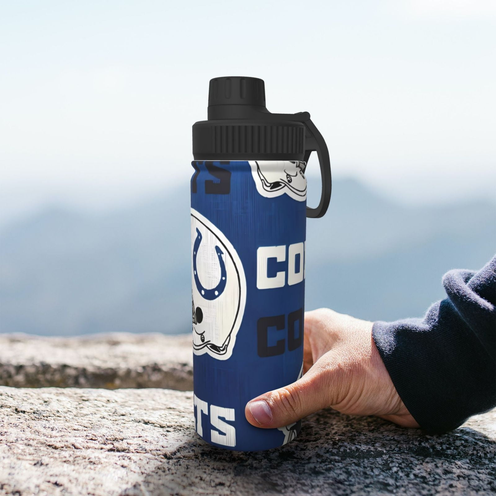 Colts 18OZ Space Pot three finger lid Sports Insulated Kettle Football ...